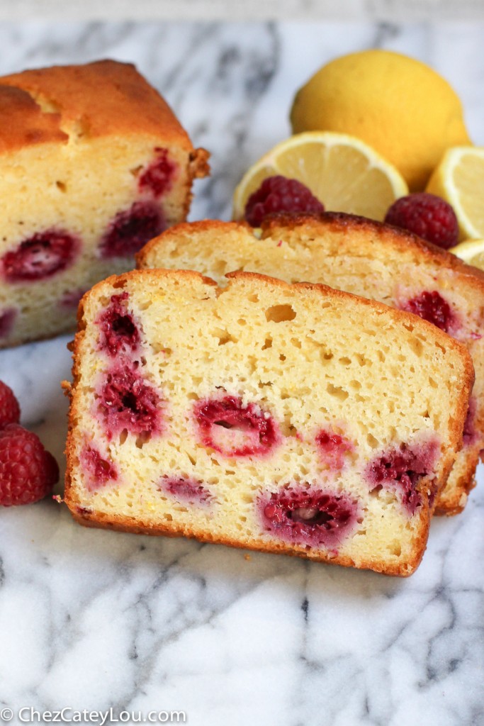 Lemon Raspberry Yogurt Cake - Chez CateyLou